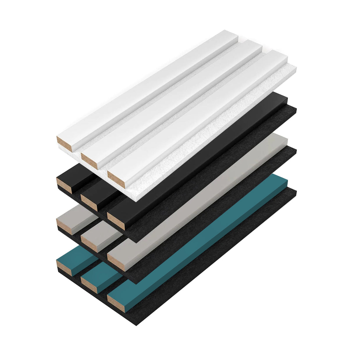 Matt Finish Colored Acoustic Slat Wall Samples